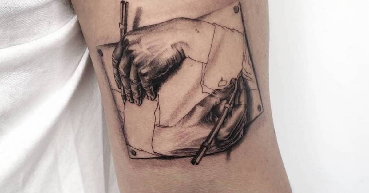 Drawing Hands Tattoos | Tattoofilter