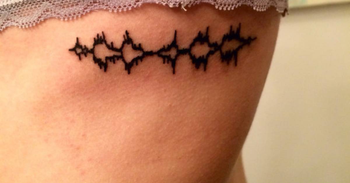 Recorded Sound Wave Tattoo