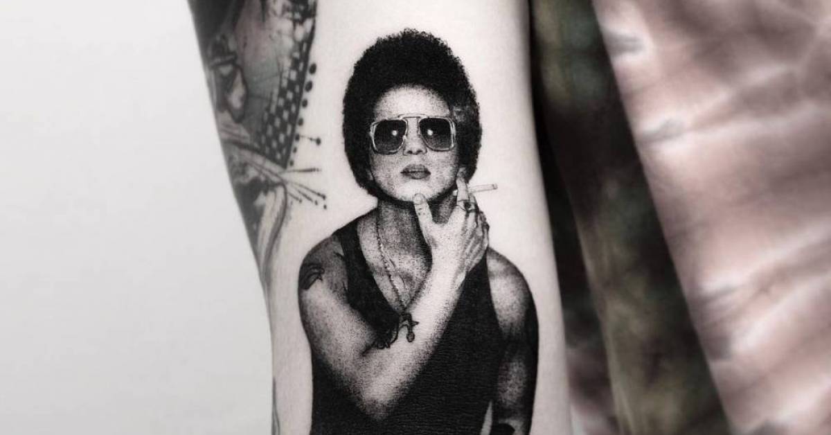 Bruno Mars Shoulder Tattoos