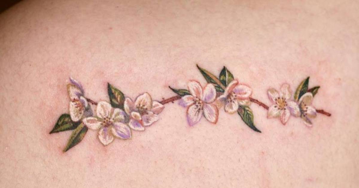Tatuajes de flores de pera | Tattoofilter