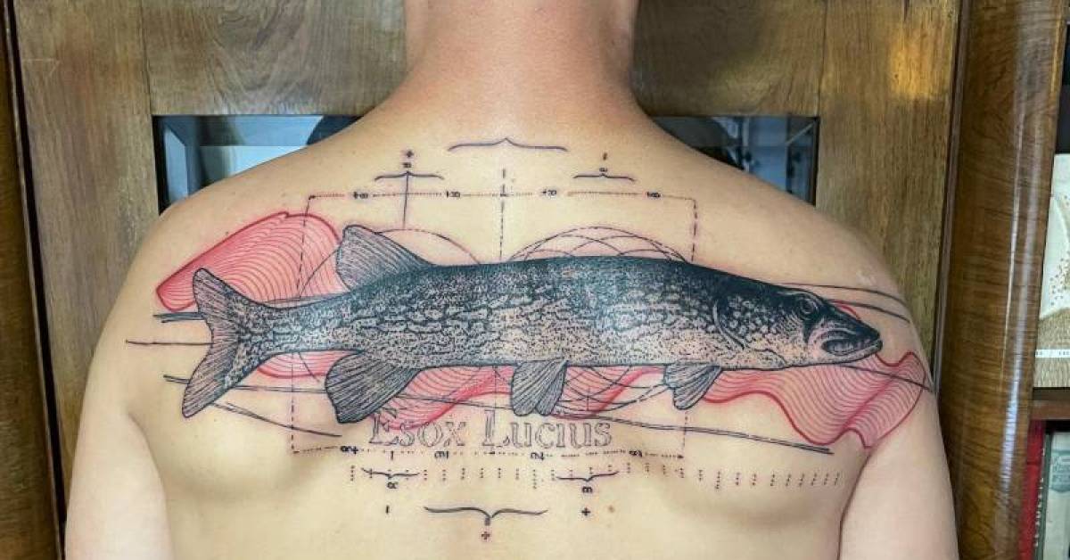 Northern Pike Fish Tattoo