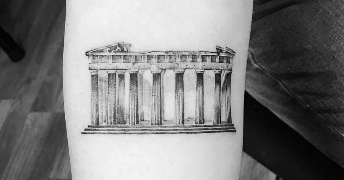 Tatuajes del acrópolis de Atenas | Tattoofilter