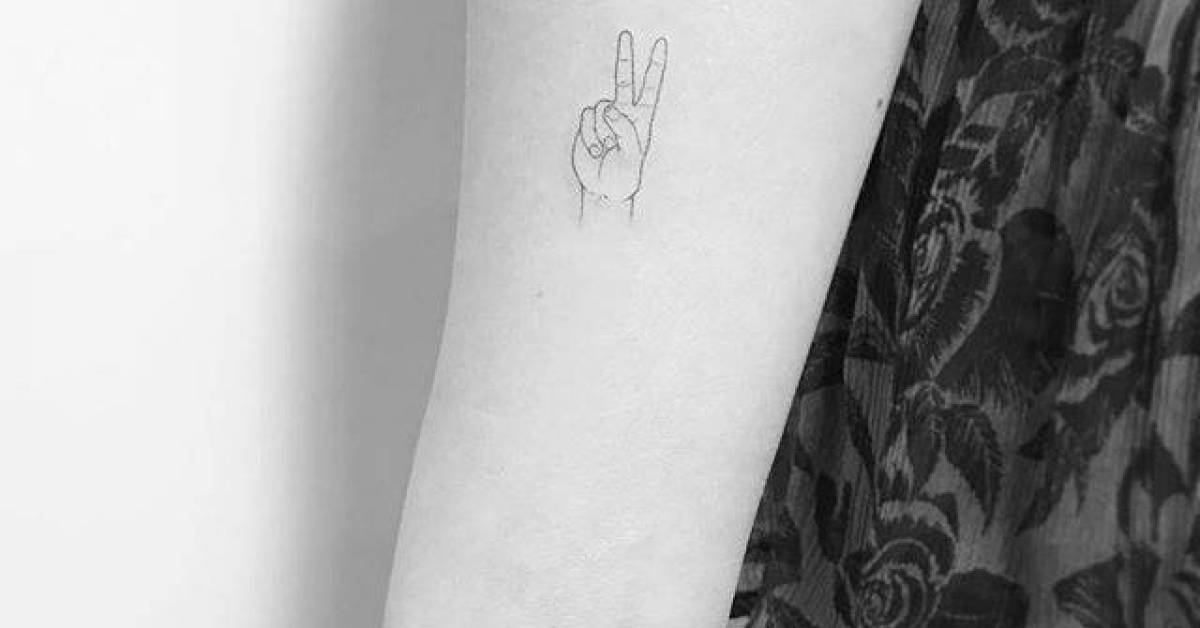 V Sign Tattoos | Tattoofilter
