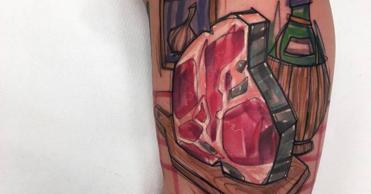 Carne Tattoos Body By Carne Asada & Tortillas Funny Latina Shirt.