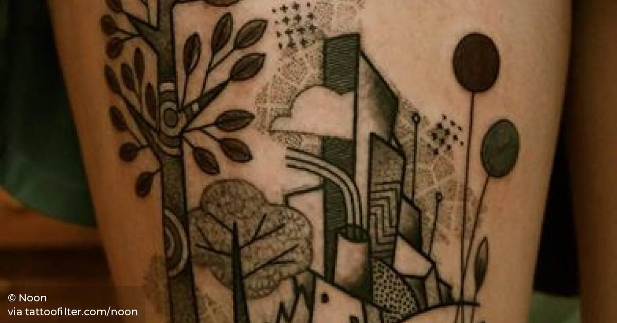 Landscape Leg Tattoos