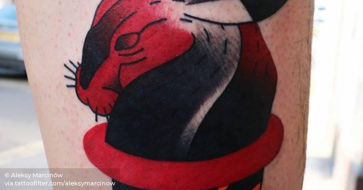 Magic rabbit in it's own natural habitat tattoo.