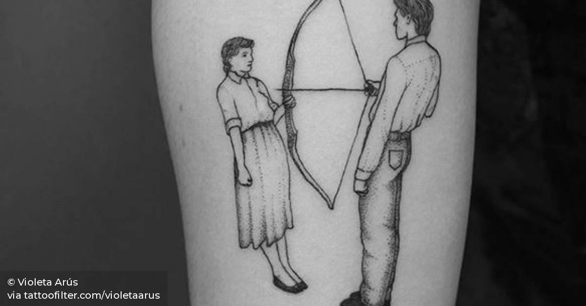 Rest Energy inspired fine line style tattoo on the