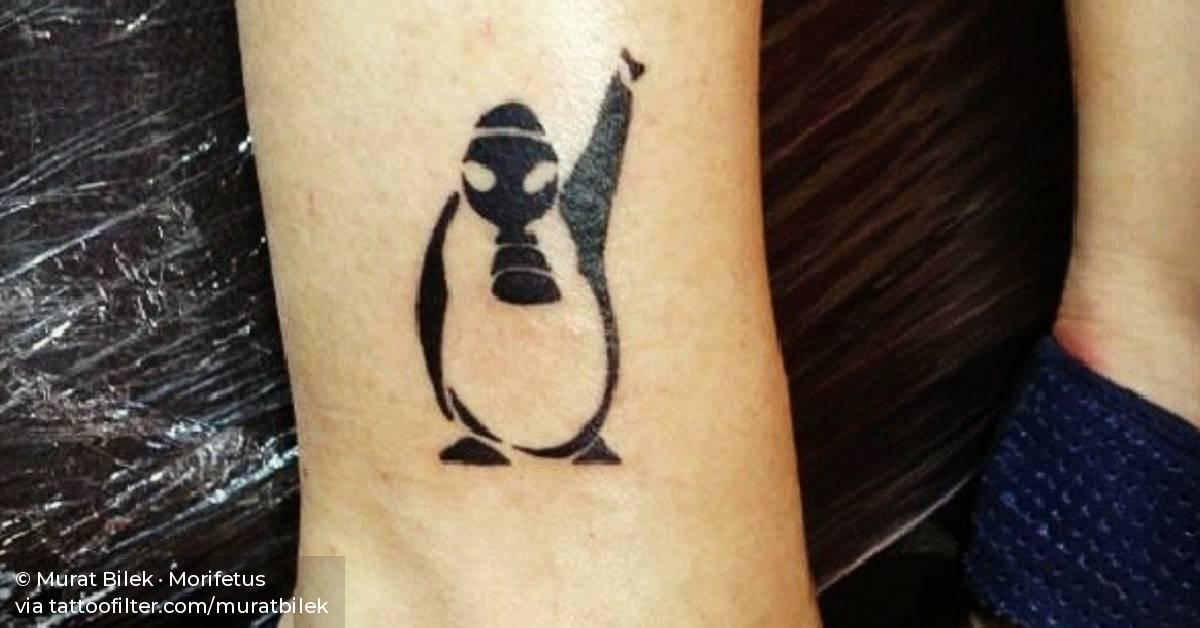 Penguin with a gas mask by Murat Bilek, one of the