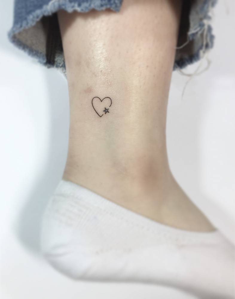 Heart Tattoo On The Ankle Heart Tattoo On The Ankle