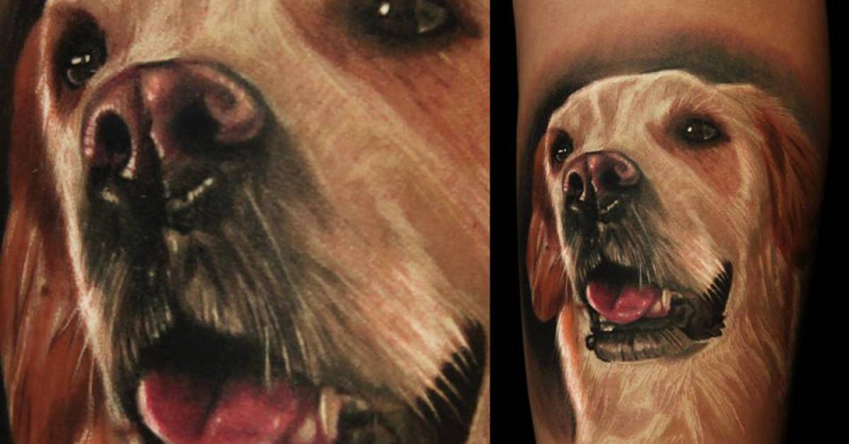 Hyperrealistic dog portrait.