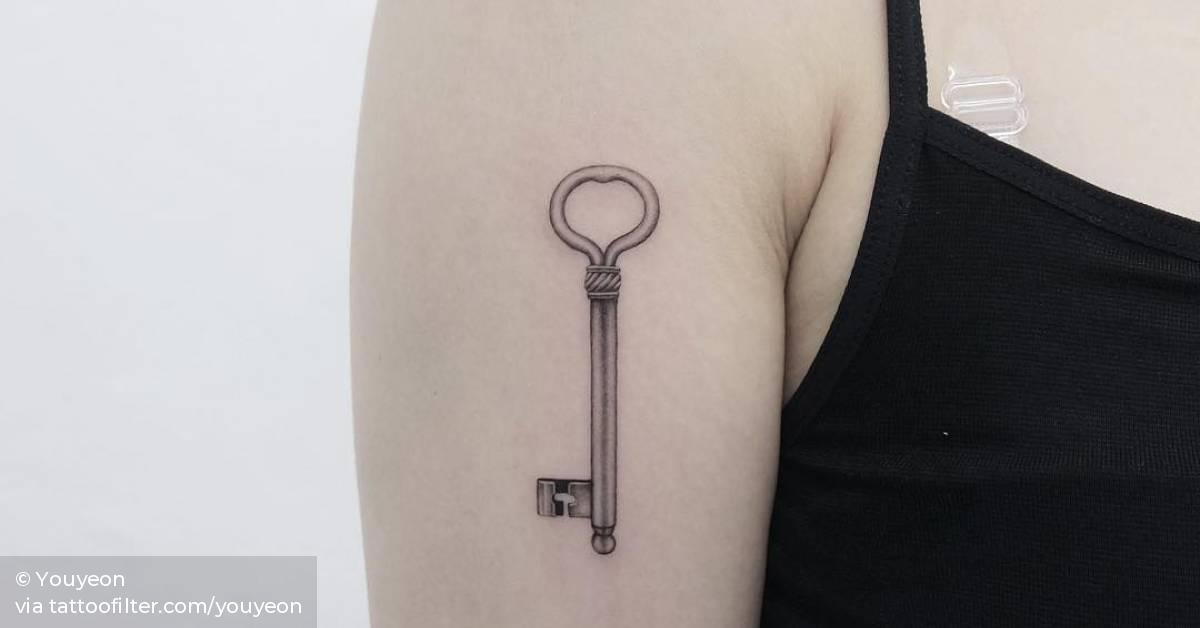 Simple Skeleton Key Tattoo