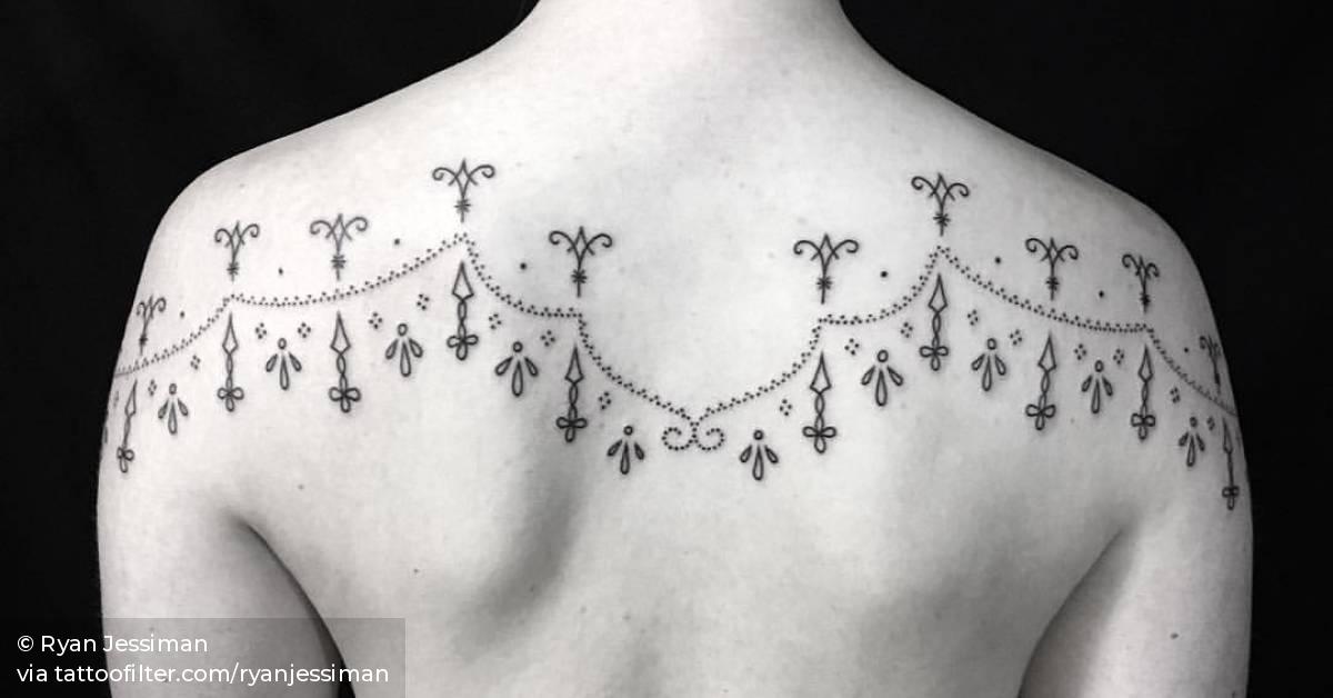 Ornamental tattoo on Lily's back.