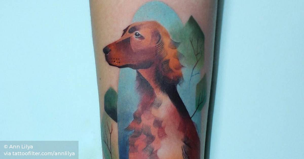 Irish setter tattoo