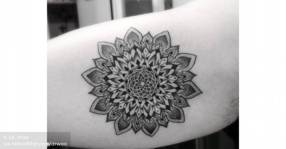 Mandala, done from a book of patterns by the master