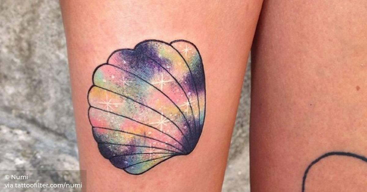 Kawaii style shell tattoo