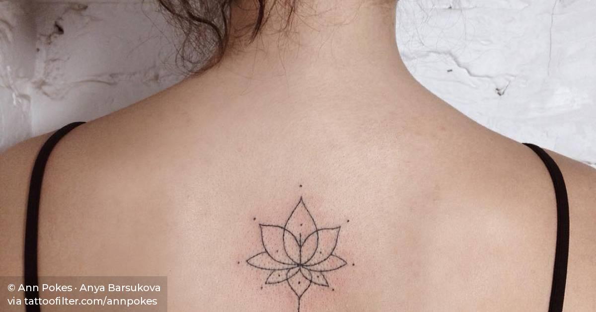 Lotus Flower Tattoo Lower Back