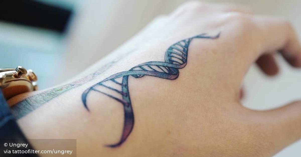 Dna strand tattoo - Bronctattooaus.com