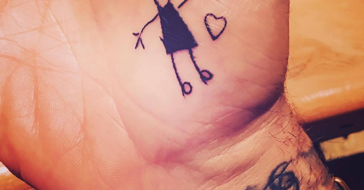 Harper's drawing inspired tattoo on David Beckham's