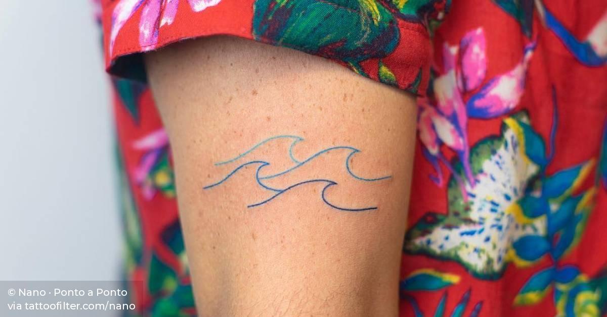 Hand poked, sea illustration.