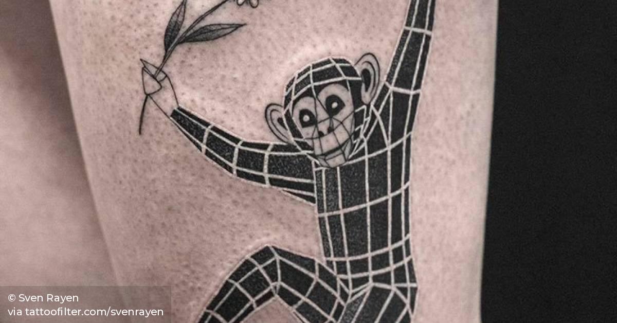 Finally got to tattoo my monkey design.