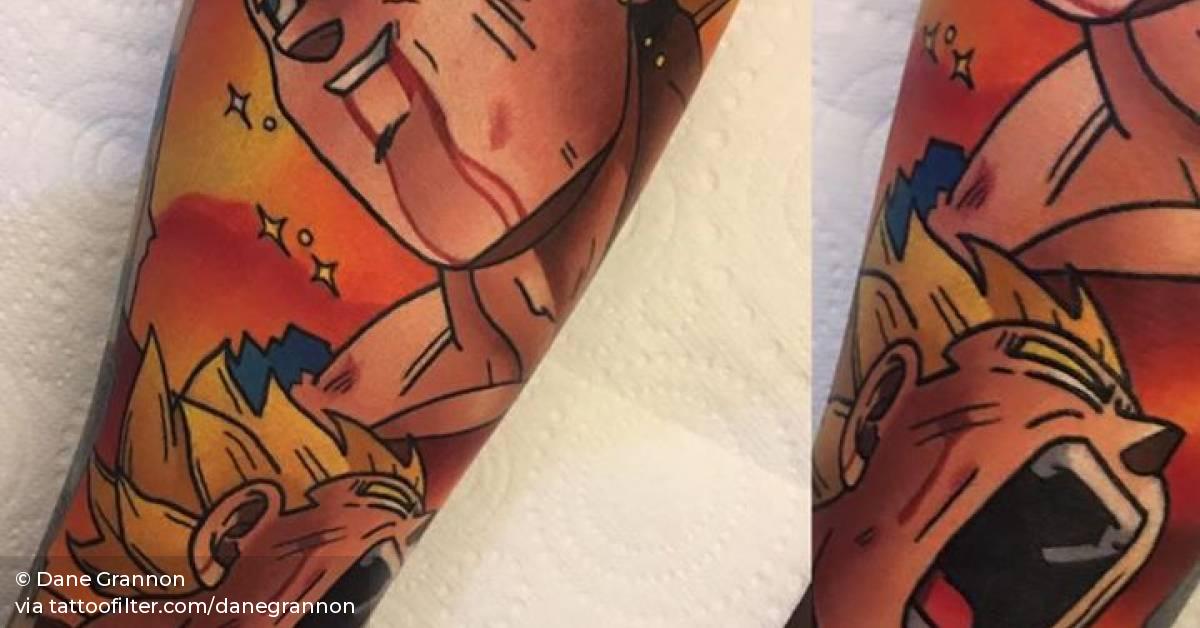 More Vegeta from Dragon Ball Z on Hol's arm. She's mad