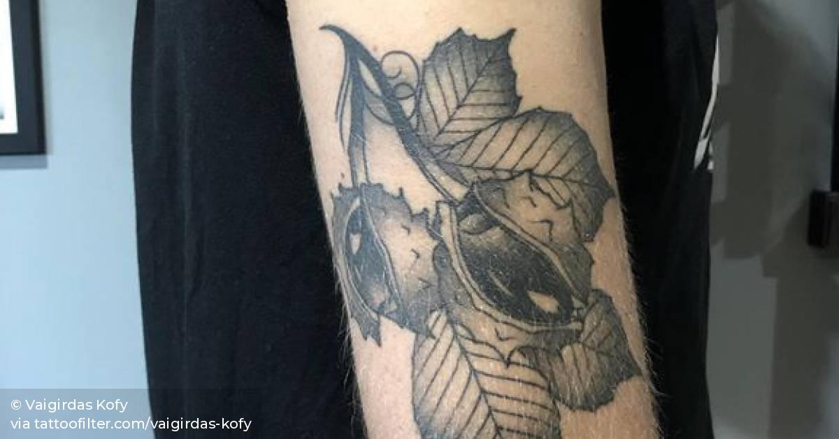 Healed and hairy chestnut tattoo