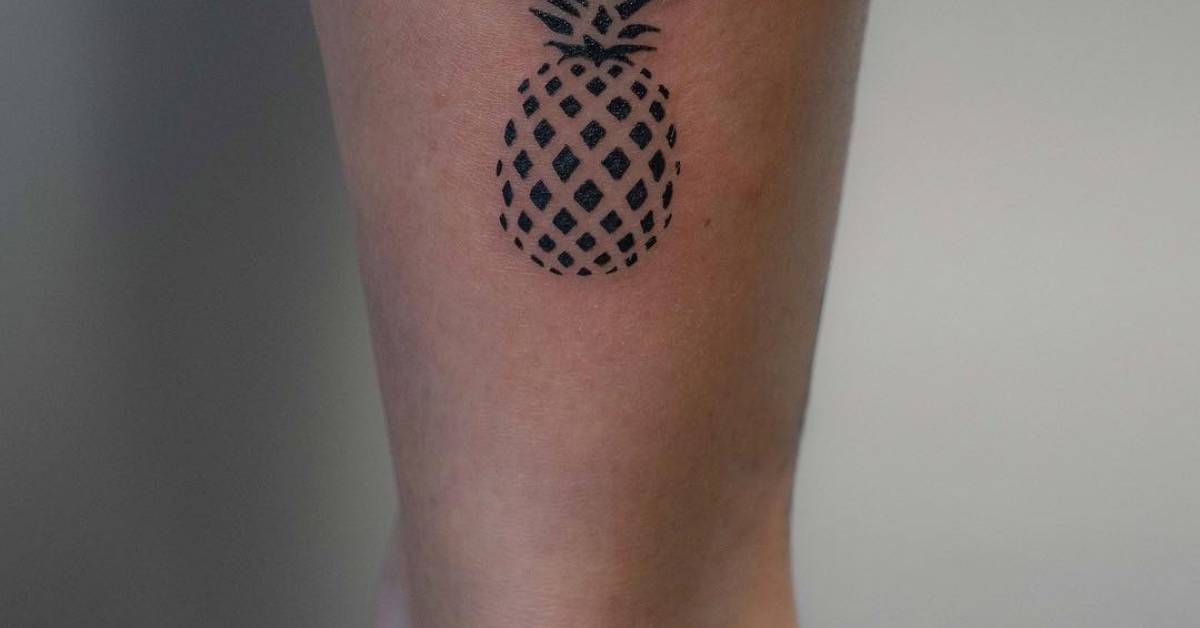 Pineapple tattoo.