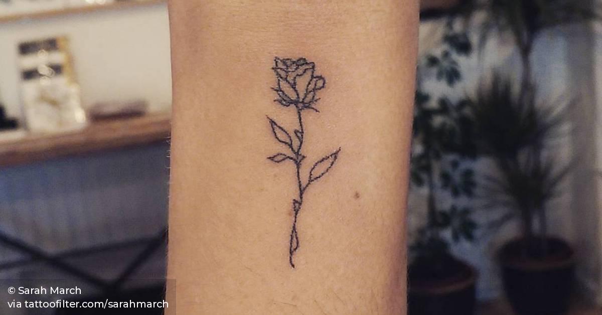 A beautifully simple rose outline for Amy.