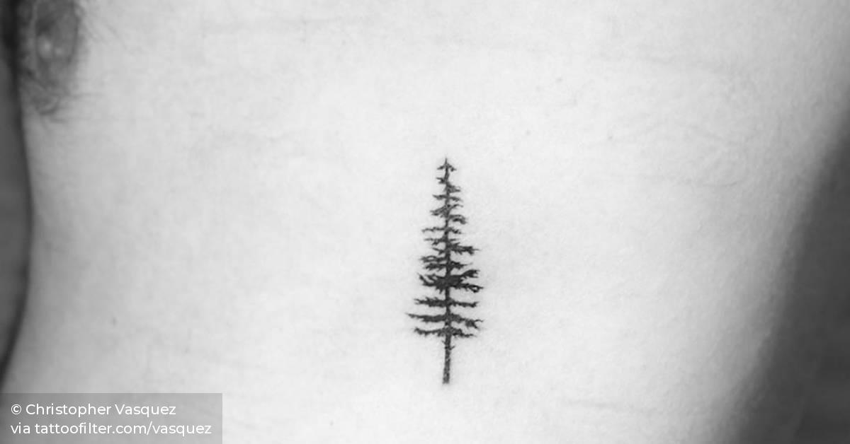 Pine Tree Side Tattoo