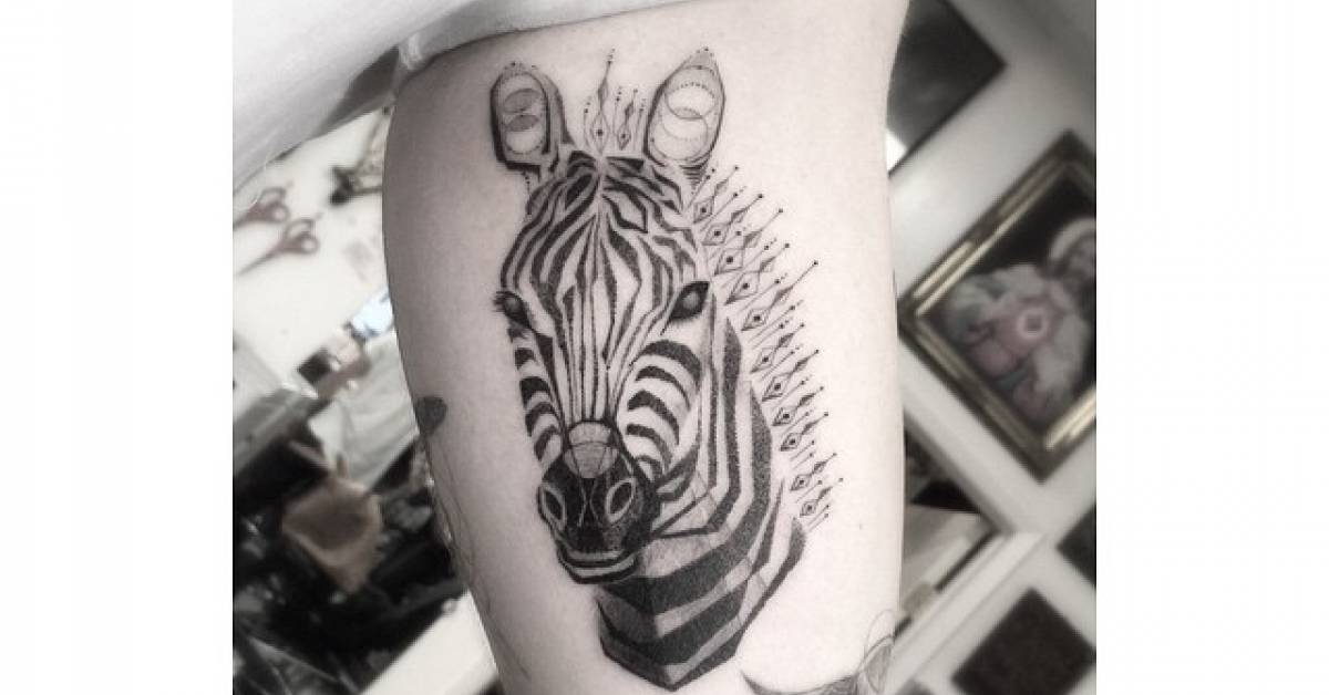 Zebra Finger Tattoos