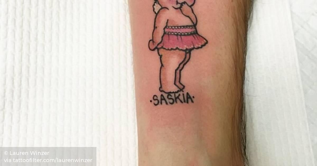 "Baby saskia for Pete, cute Father's Day present from