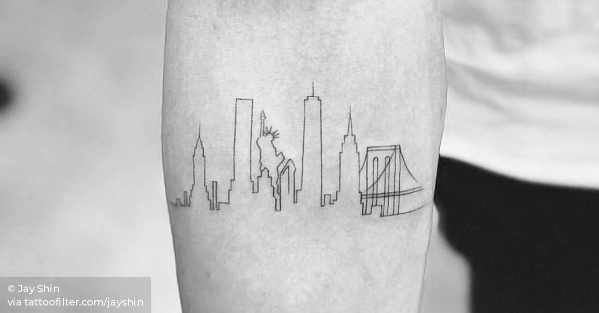 Simple Nyc Skyline Tattoos Skyline New York Tattoo Tattoo