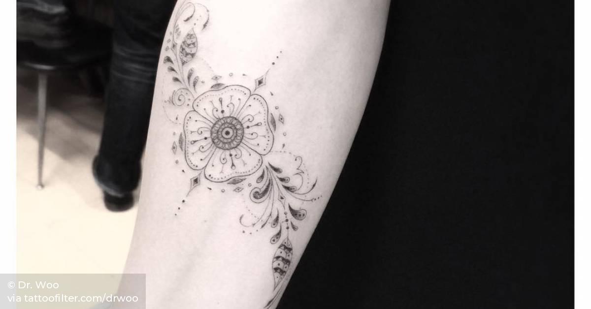 Fibonacci Flower Tattoo