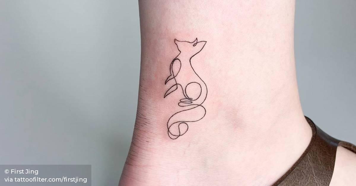 Continuous line fox.