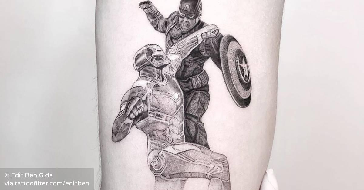 Small Captain America vs Iron Man