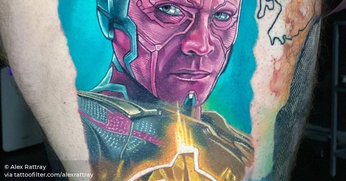 "Finished the second day on this Vision piece. That's