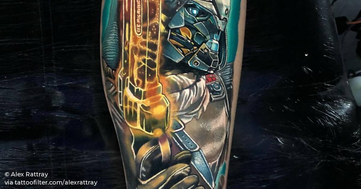 "Finished this 2 day portrait of Cayde 6 with the