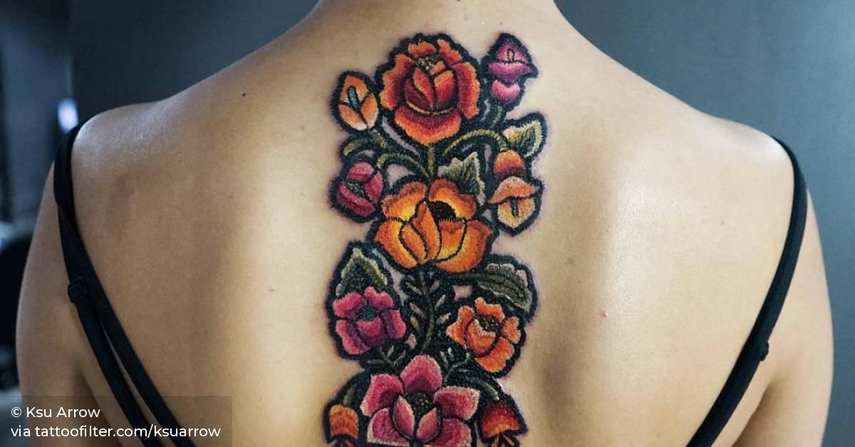 Flower Patch Tattoos 89 Flower Tattoos That Seem To Blossom On The