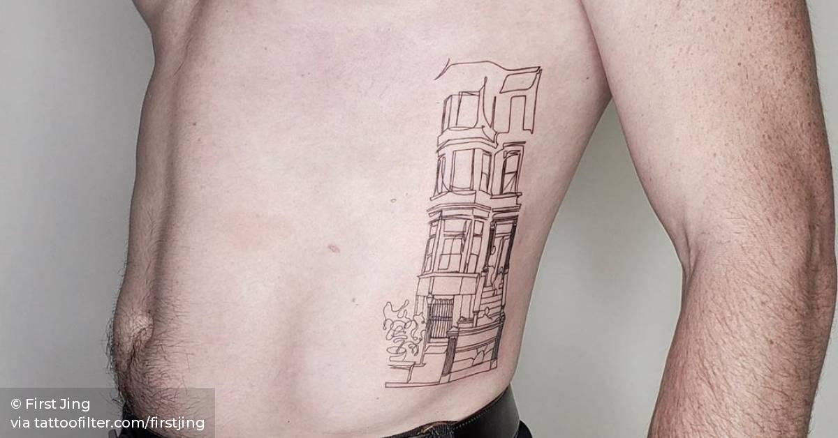 Abstract fine line tattoo design for Mike to memorize