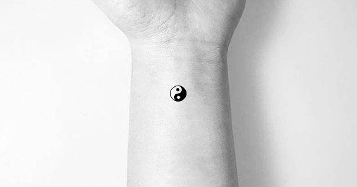 Small Yin Yang temporary tattoo, get it here