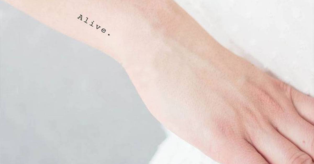 'Alive' temporary tattoo, get it here