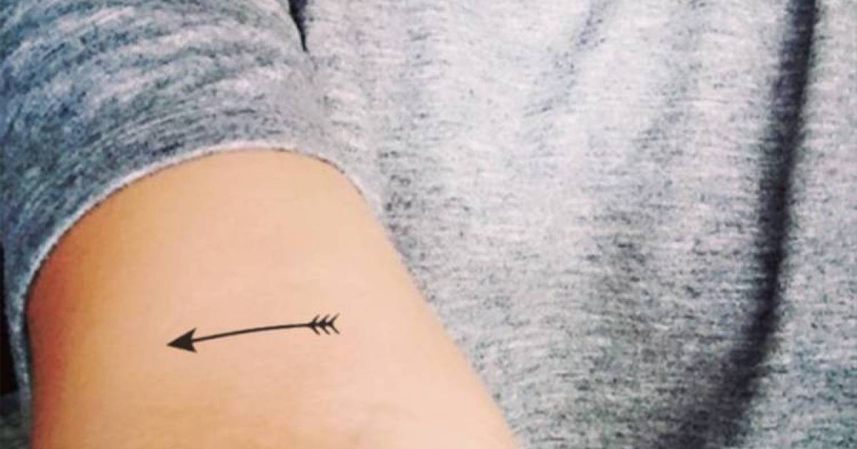 Minimal arrow temporary tattoo, get it here