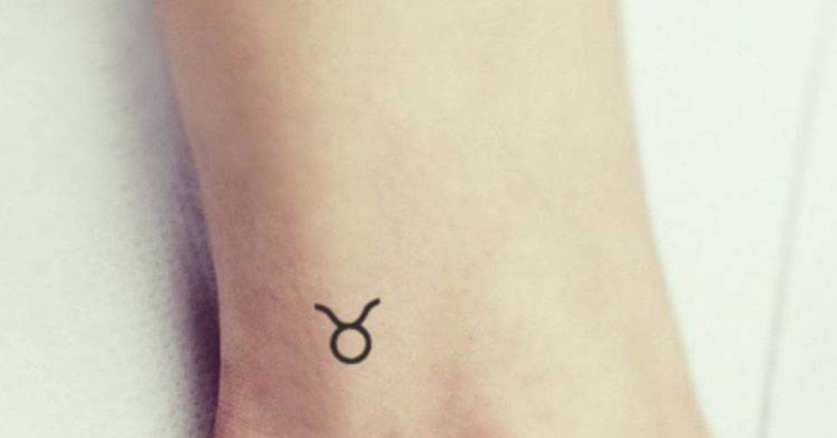 Taurus Zodiac symbol temporary tattoo, get it here