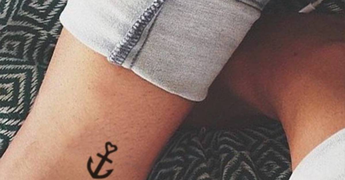 Small anchor temporary tattoo, get it here