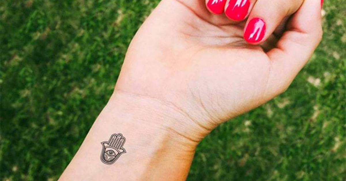 Small Hamsa temporary tattoo, get it here