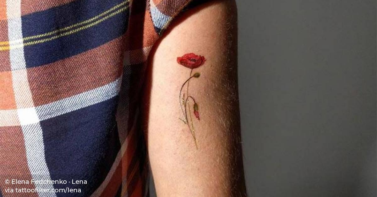 Poppy temporary tattoo by Lena Fedchenko, get it here