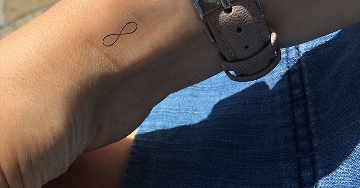 Small fine line infinity temporary tattoo, get it here
