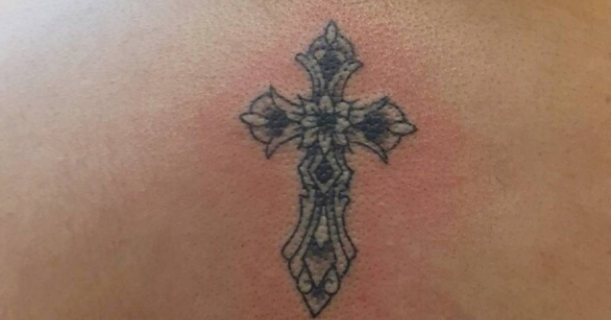 Cross Upper Back Tattoos