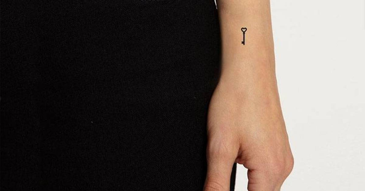 Minimalist key temporary tattoo, get it here