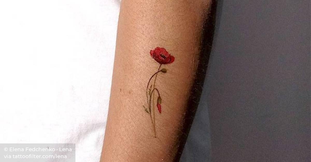 Poppy temporary tattoo by Lena Fedchenko, get it here